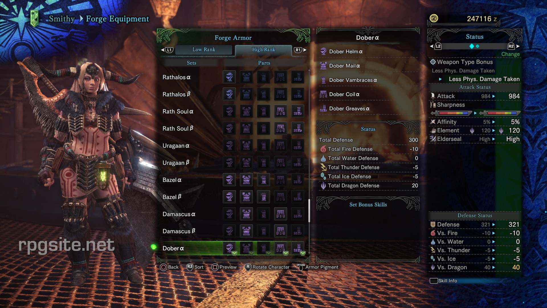 Monster Hunter World High Rank Female Armor Sets: all high rank female ...