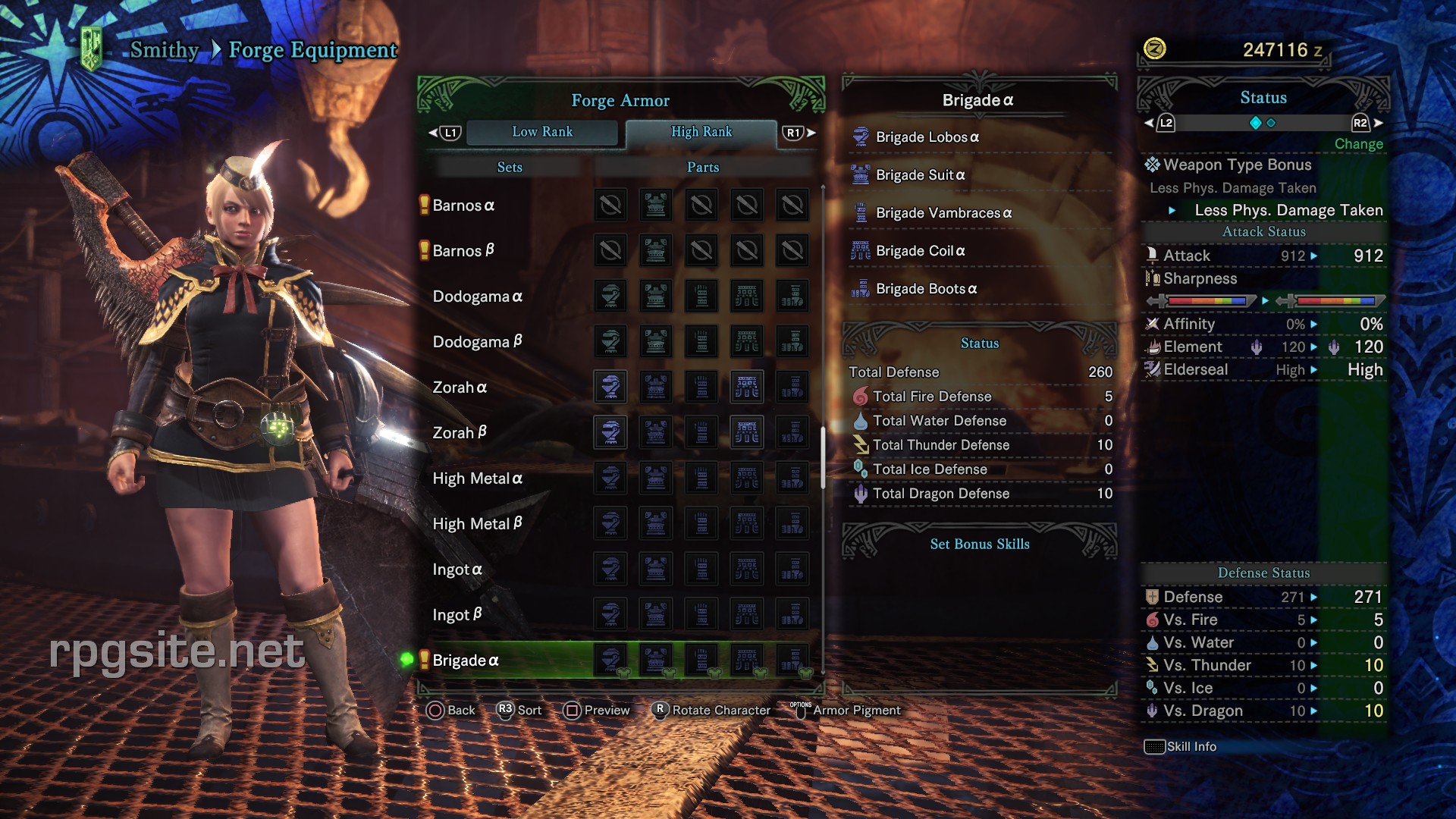 Monster Hunter World High Rank Female Armor Sets: all high rank female ...