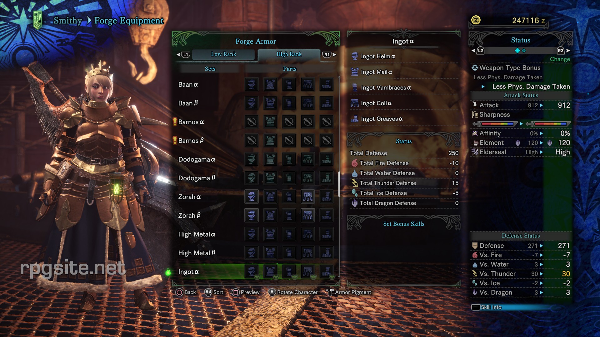 Monster Hunter World High Rank Female Armor Sets: all high rank female ...