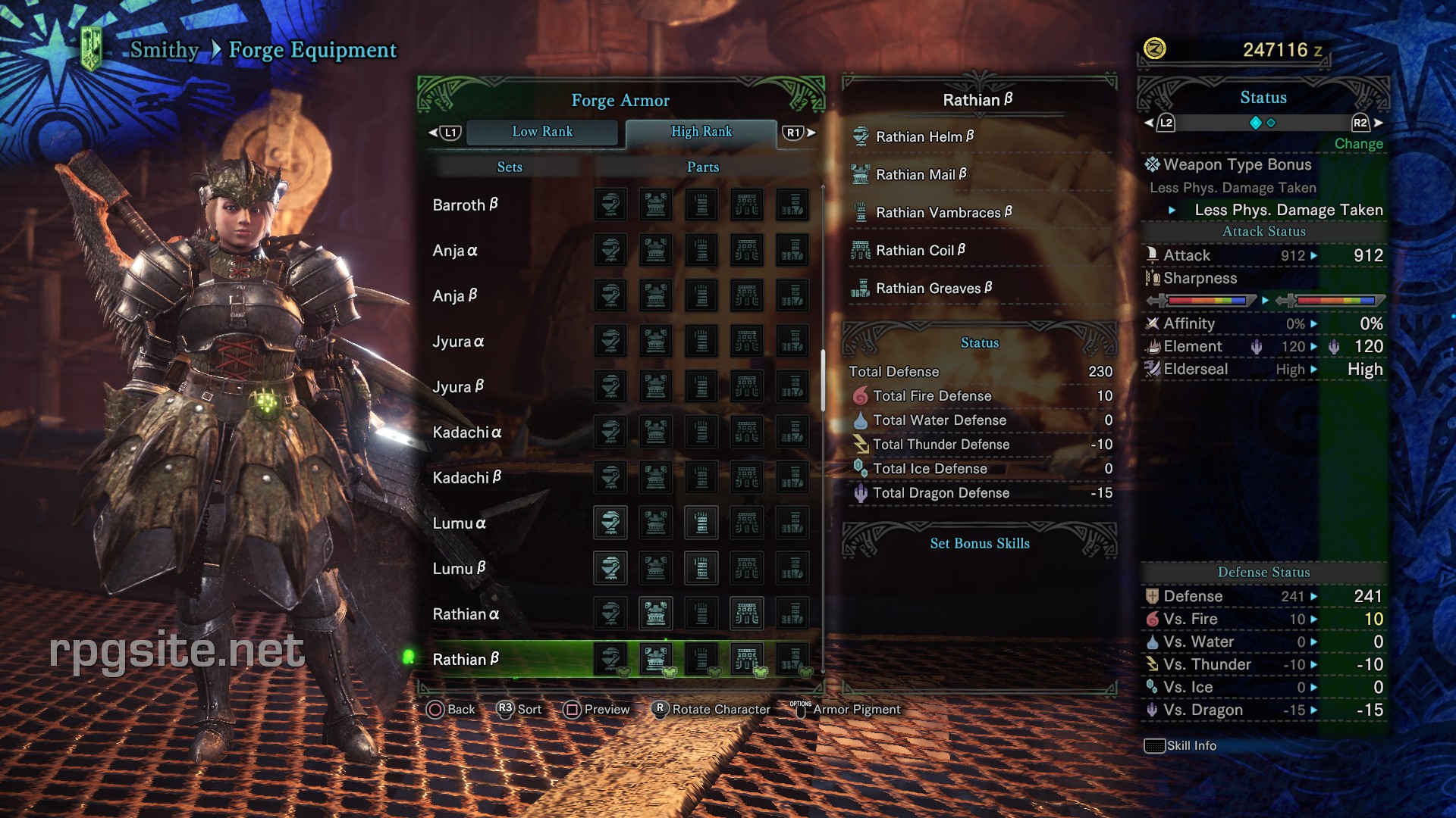 Monster Hunter World High Rank Female Armor Sets: all high rank female ...