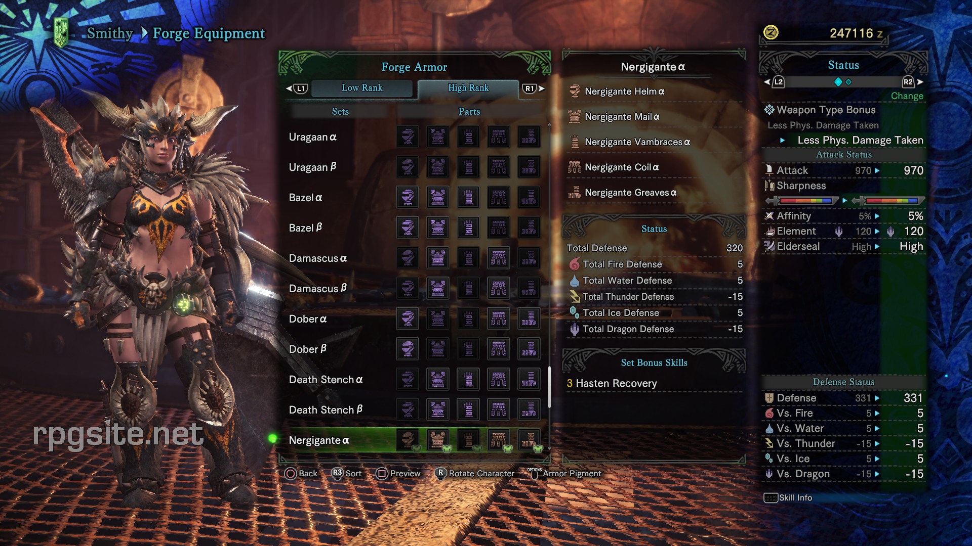 Monster Hunter World High Rank Female Armor Sets: all high rank female ...