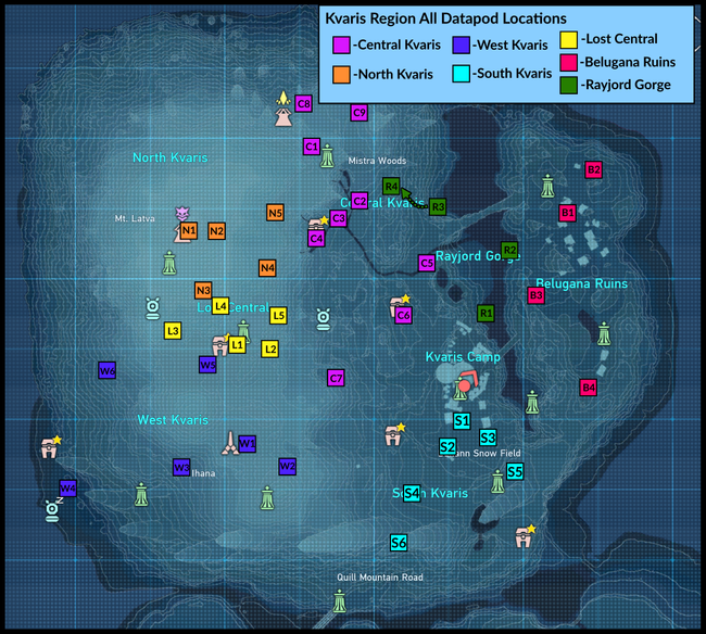 Phantasy Star Online 2 New Genesis All Datapod Locations Kvaris