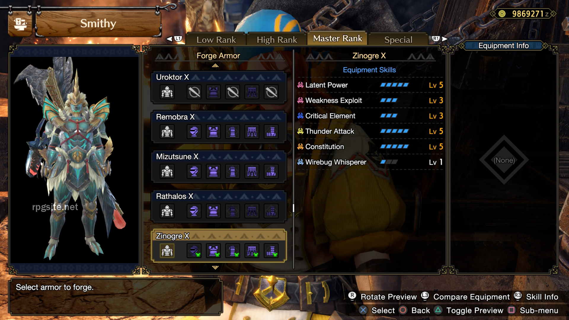 Monster Hunter Rise Sunbreak Master Rank Male Armor Sets: all master ...