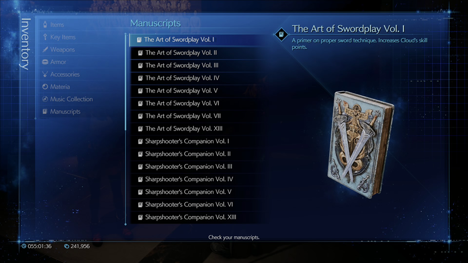 Final Fantasy VII Remake Manuscripts List & Locations | RPG Site