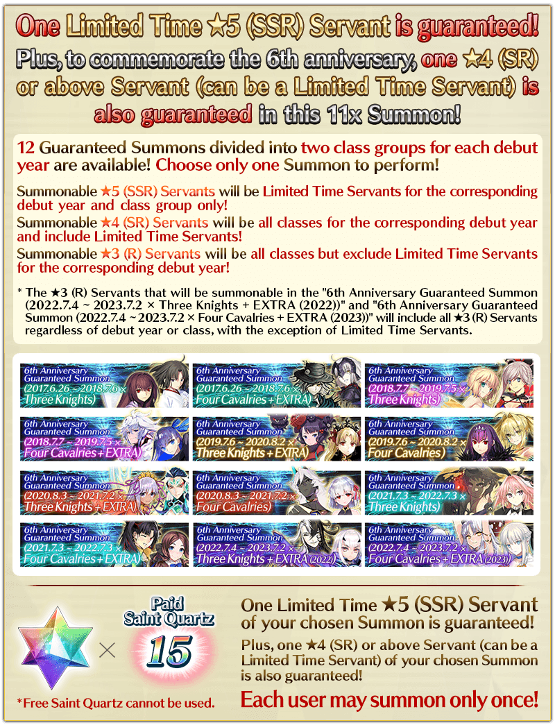 Fate/Grand Order 6th Anniversary celebration gives away free SSR Servant | RPG Site