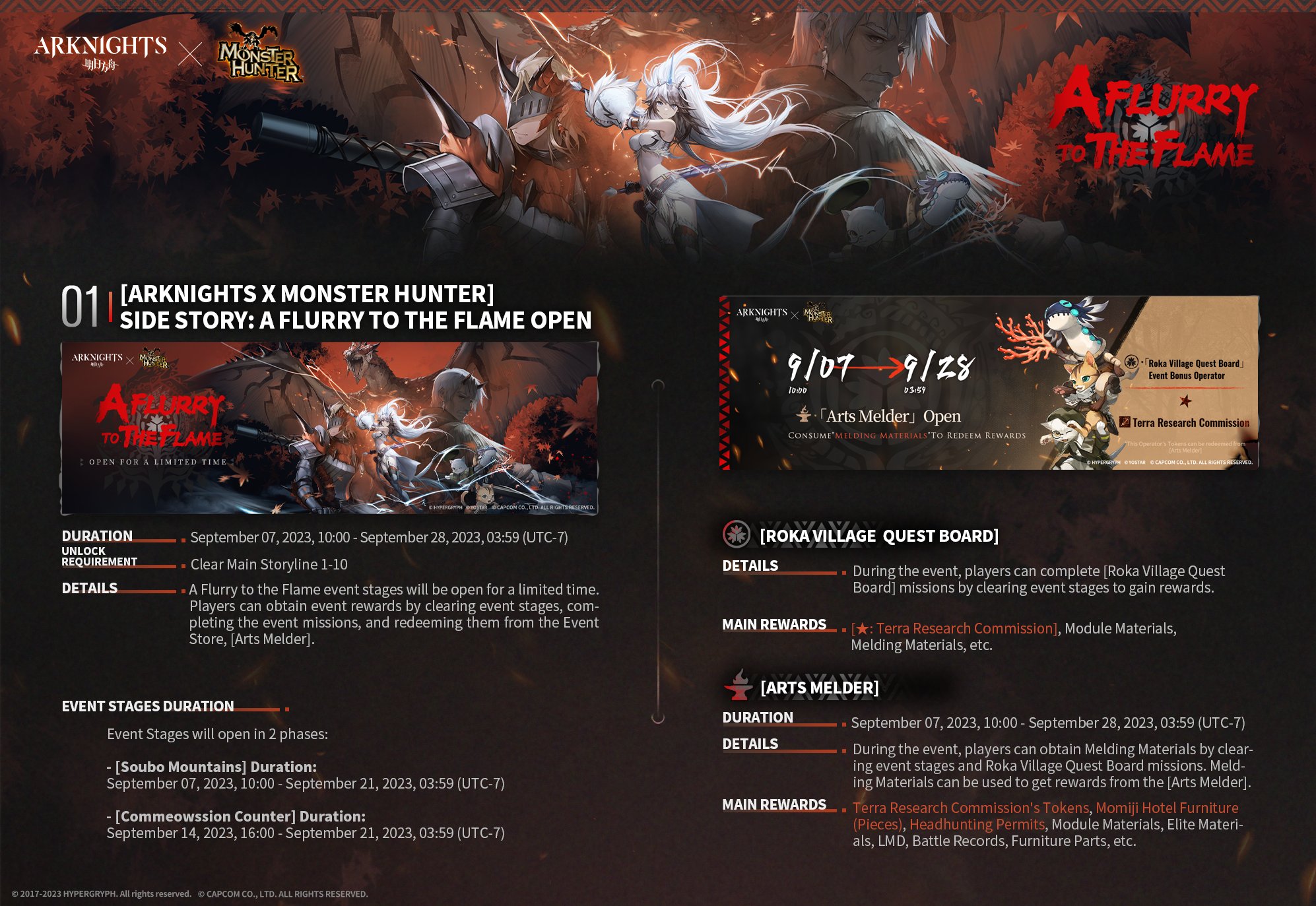 Arknights Monster Hunter crossover event begins September 7 | RPG Site